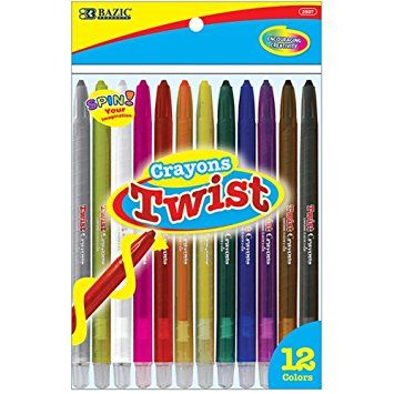 Aqua Pharmacy Barbados - Bazic 12 Colour Propelling Crayon (764608025079)